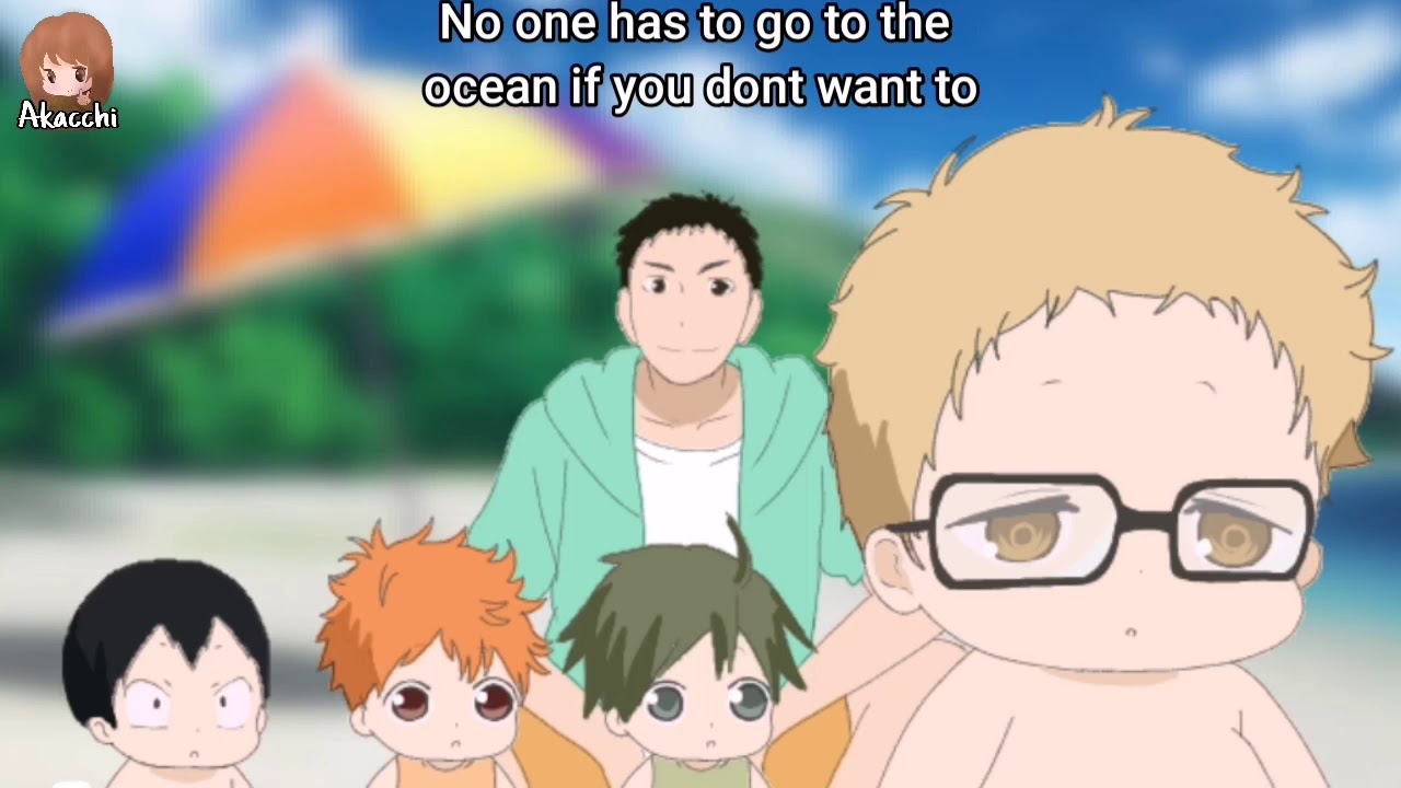 Haikyuu as BABIES | Baby Karasuno plays with Sand! - YouTube