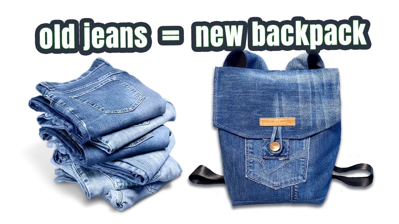 Don't throw away your old favorite jeans! Sew a Denim Backpack ...