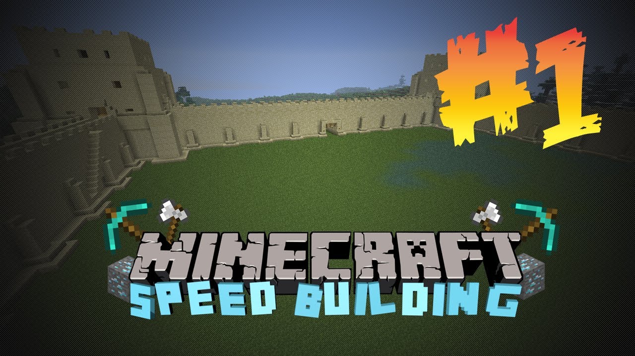 Minecraft: Speed Building #1: Zamek (mury, wieże o - YouTube