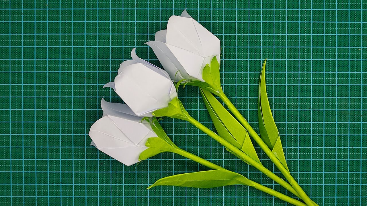 How To Make Paper Tulip Bouquet | Easy Way to Make Paper Tulip Bouquet ...