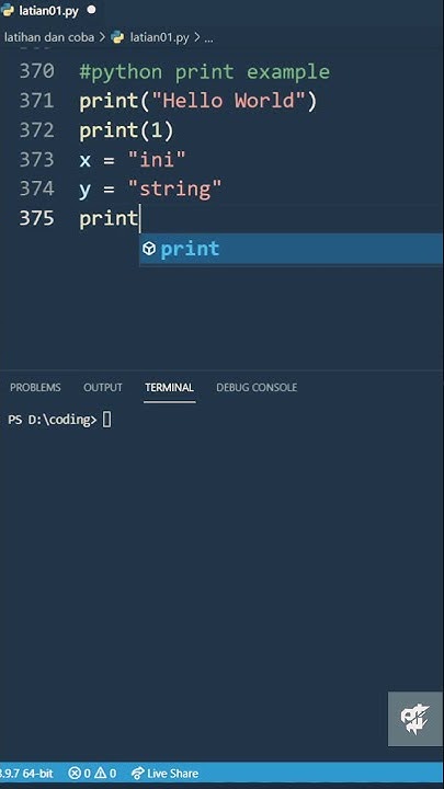 Python print( ) example #pythonprogramming #coding - YouTube