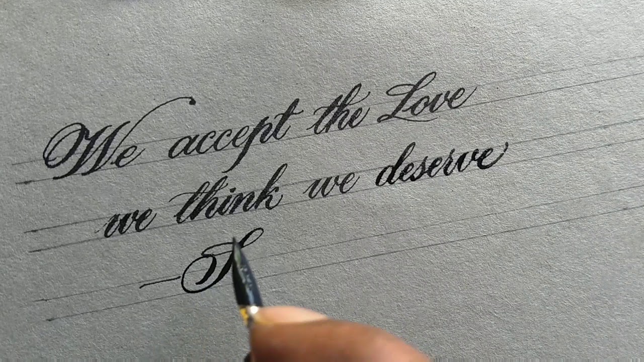 Most satisfying Calligraphy l copperplate Calligraphy modern script ...