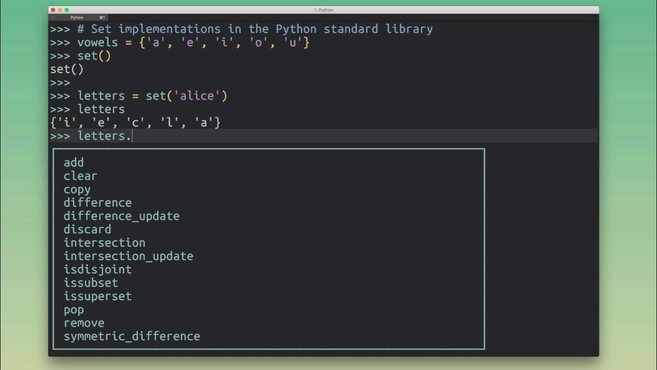 Python Data Structures: Sets, Frozensets, and Multisets (Bags) - YouTube