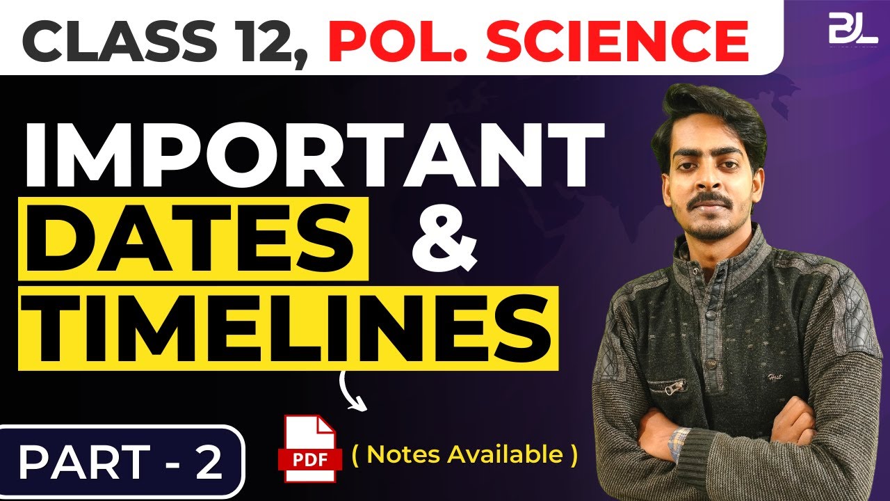 Class 12 Political Science Important Dates and Timelines | Class 12 ...