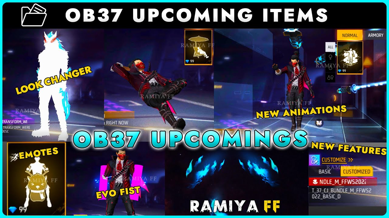 🔵 OB37 UPCOMING LEAKS FREE FIRE | LOOK CHANGER - RAMIYA FF - YouTube