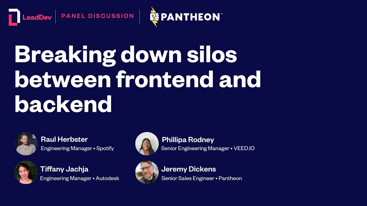 Breaking down silos between frontend and backend - YouTube