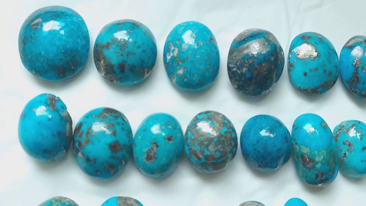 AWESOME Selection of Natural Persian Turquoise - YouTube