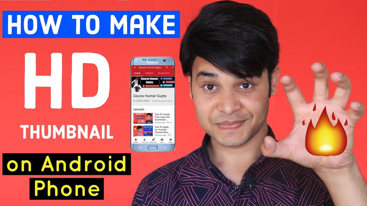 How To Make HD & Attractive Thumbnail on Andriod Phone | How To Create ...