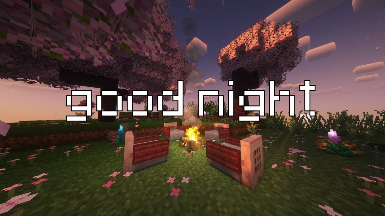 🌸 Cozy Minecraft Ambience | Relaxing Music, Fire & Nature Sounds 🌙 ...