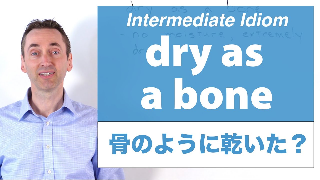 dry as a bone: Intermediate Idiom: この熟語はどういう意味ですか？ - YouTube