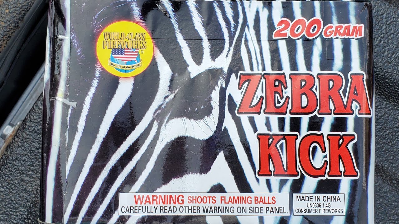 Zebra Kick 200g cake by World Class fireworks 👍 - YouTube