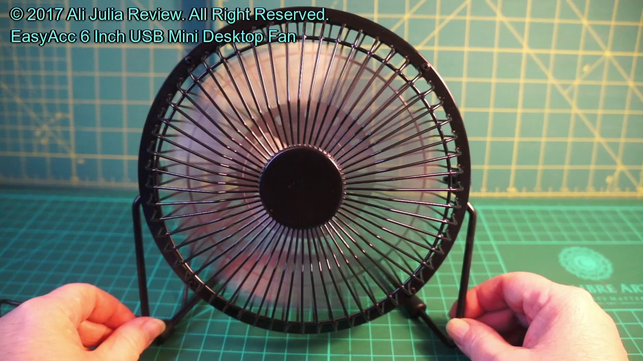 EasyAcc 6 Inch USB Mini Desktop Metal Blades Cooling Fan - YouTube