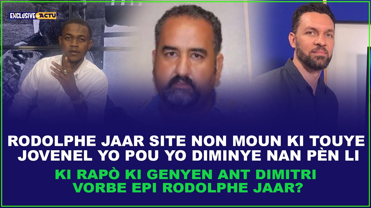 RODOLPHE JAAR SITE NON MOUN KI TOUYE JOVENEL YO POU YO DIMINYE NAN PÈN ...