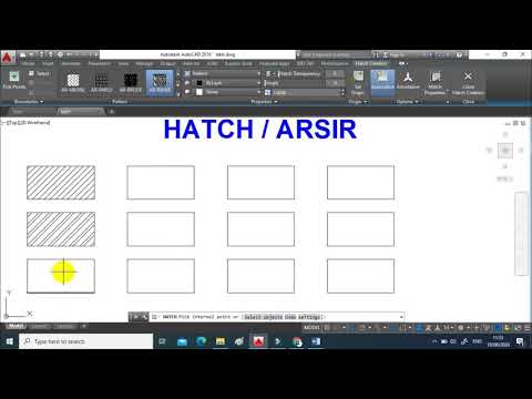 membuat hatch (arsir) di AutoCAD - YouTube