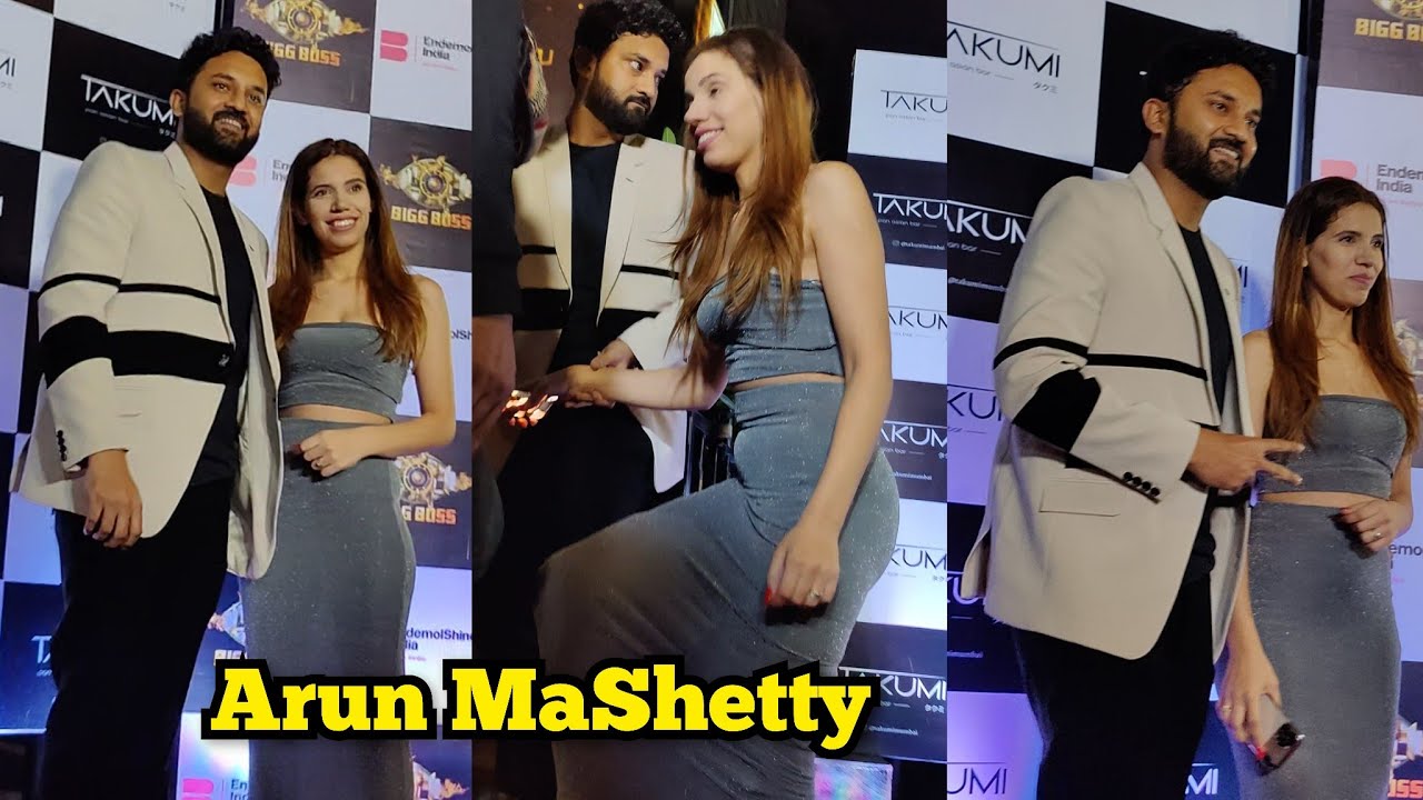 Arun MaShetty With Wife 1st Entry at Bigg Boss 17 Success Party and ...