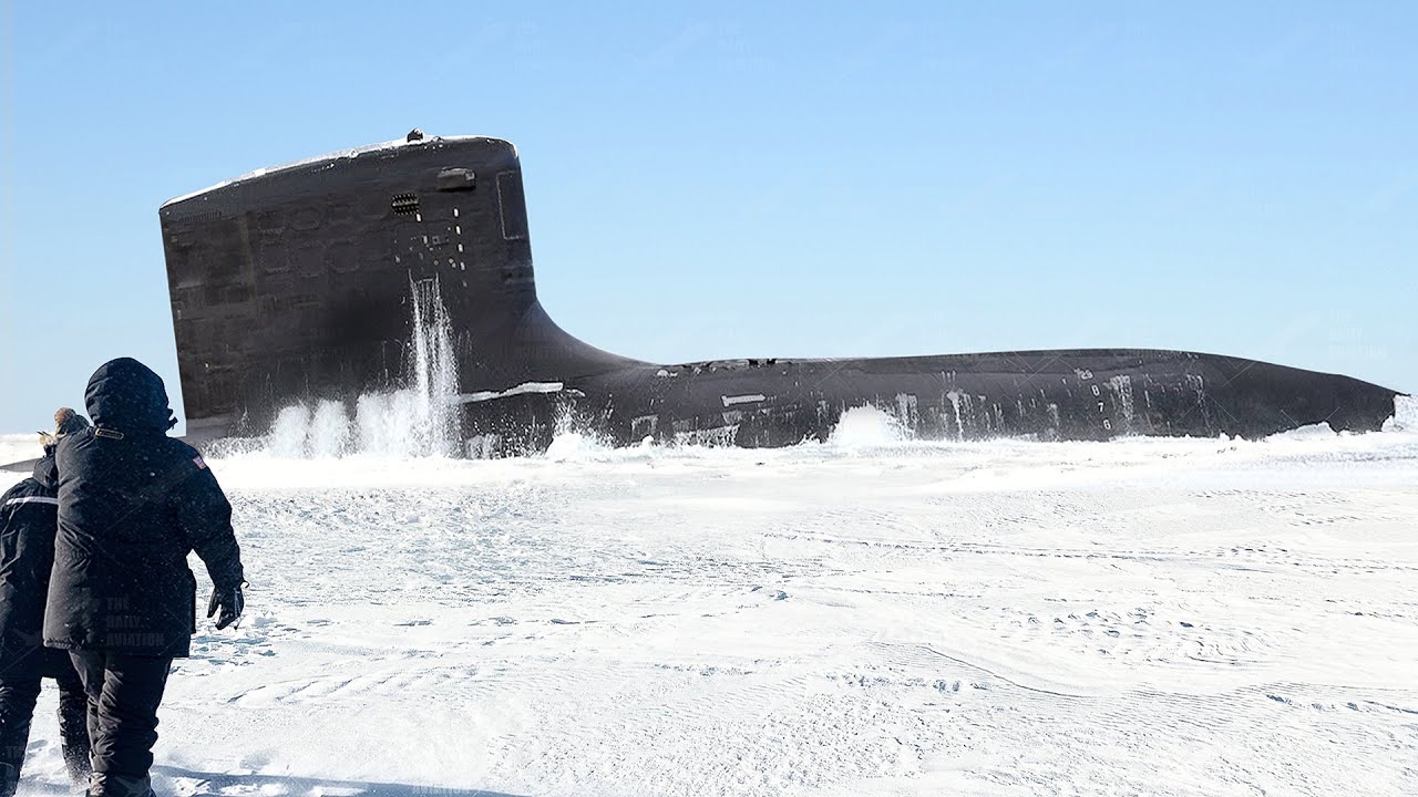 Massive US Submarine Bursts to Surface Through Thick Sheet of Polar Ice ...