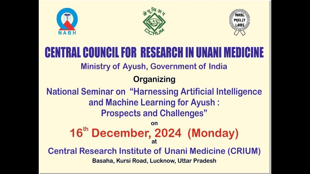 Session-1 Harnessing Artificial Intelligence & Machine Learning in Ayush #ai - YouTube