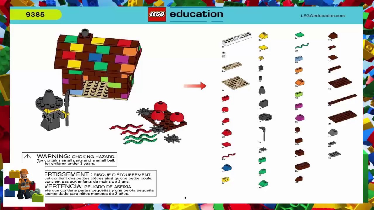 LEGO instructions - Education - 9385 - Gingerbread House - YouTube