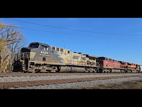 11/22/2023 NS 4005, CP 8001, KCS 4166 @TrainswithAndy - YouTube