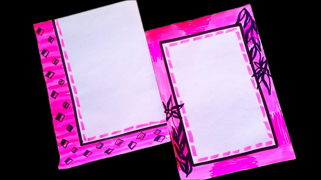 Beautiful Title Page Designs 💕-Simple Border Designs - Assignment Front ...