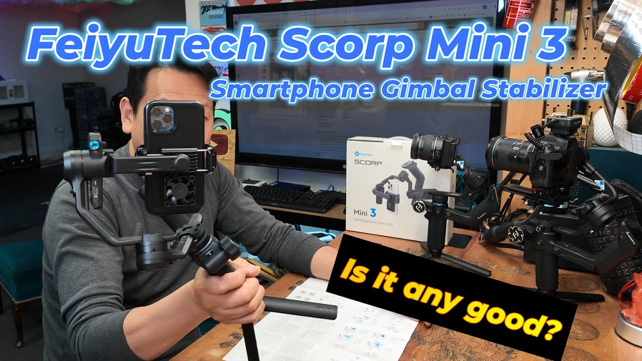 Feiyutech Scorp mini 3 AI phone gimbal unboxing and How to balance ...
