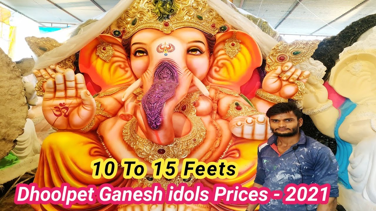 Hyderabad Ganesh Idols 2021 // Dhoolpet Ganesh Heigh & Price // 10 To ...