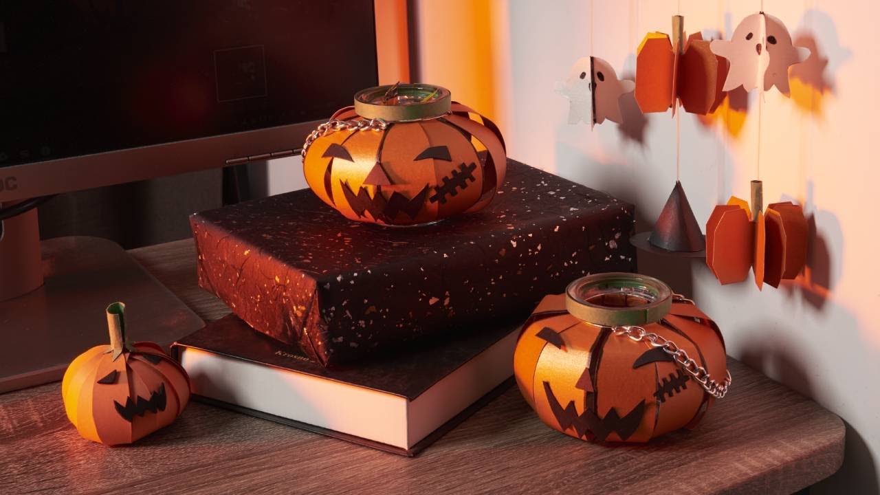 DIY Halloween Home Decoration: Pumpkin Candy Box | Paper Crafts ...