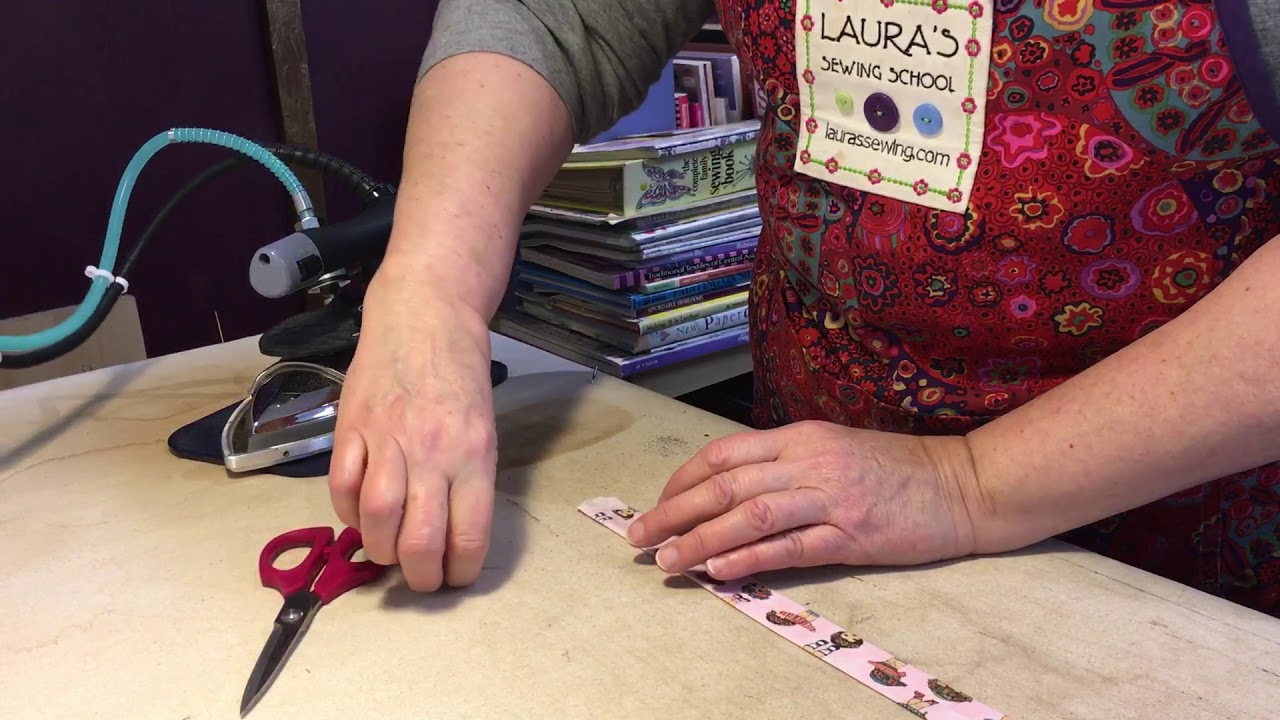 Making your own binding for Face Mask Ties Part 1 - YouTube