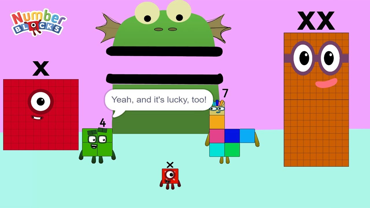 Numberblocks Animation Fun: X Finds Out His Value - YouTube