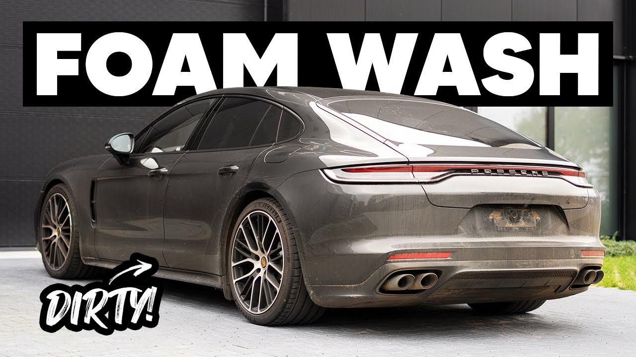 Dirty Porsche Panamera Foam Wash - Exterior Auto Detailing - YouTube