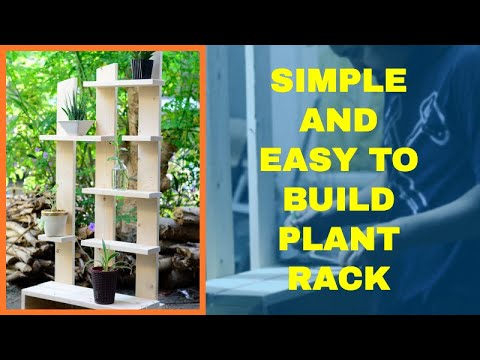 Simple and Easy To Build Plant Rack - YouTube