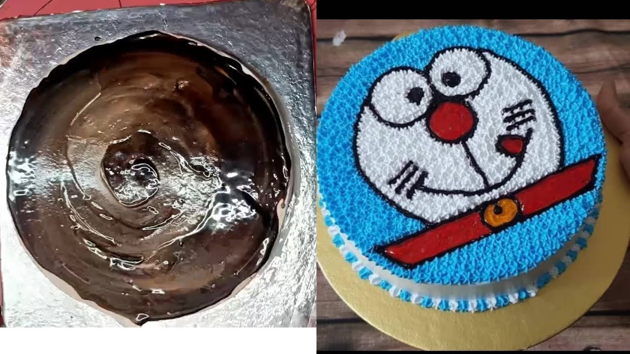 Doraemon Cake / Very Easy Doraemon Cake / How to make Doremon cartoon ...