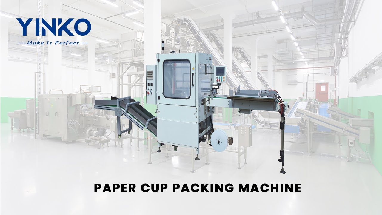 High speed automatic paper cup packing machine working perfectly - YouTube