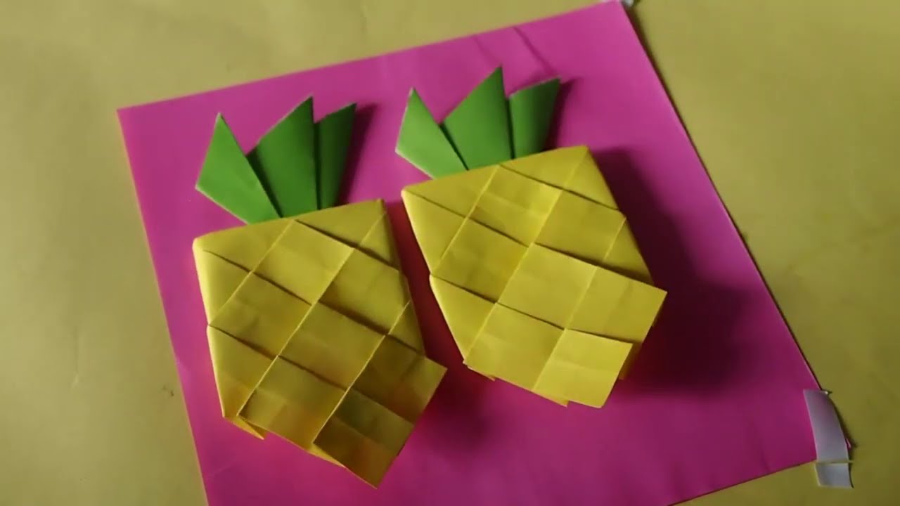 How to make a Cool Pineapple Origami - YouTube