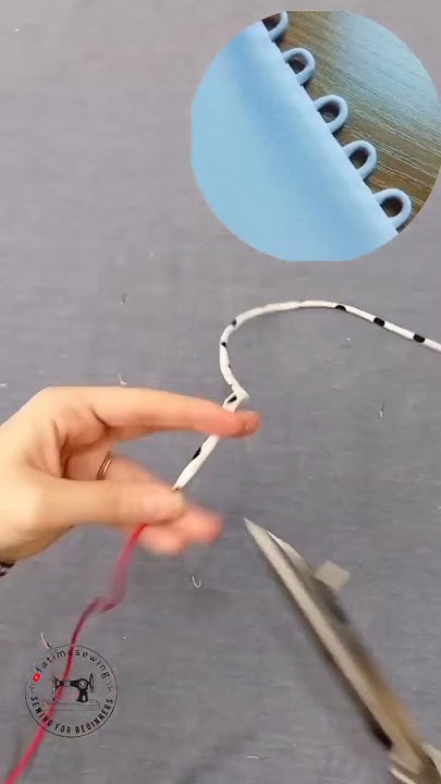 How to sew button loops for beginnersbutton #loops #sewinghacks # ...