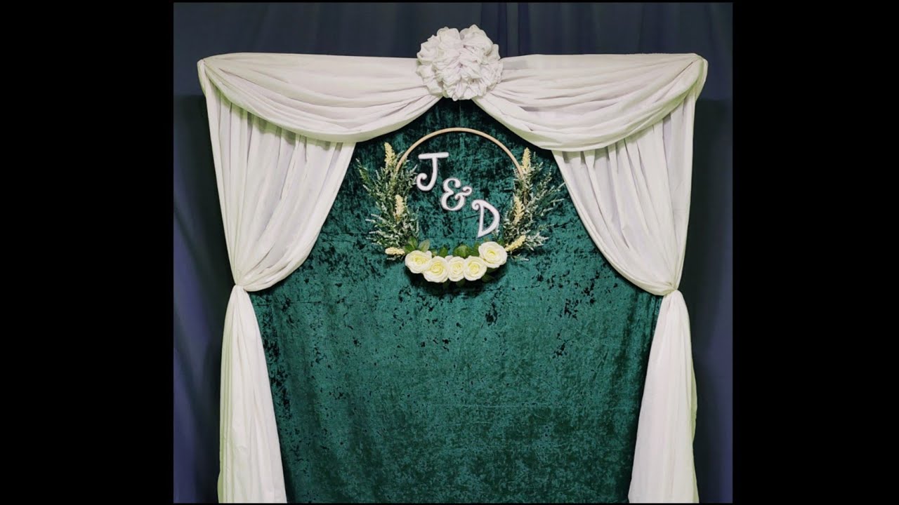 FLOWER SCALLOP BACKDROP GREEN AND WHITE COMBINATION - YouTube