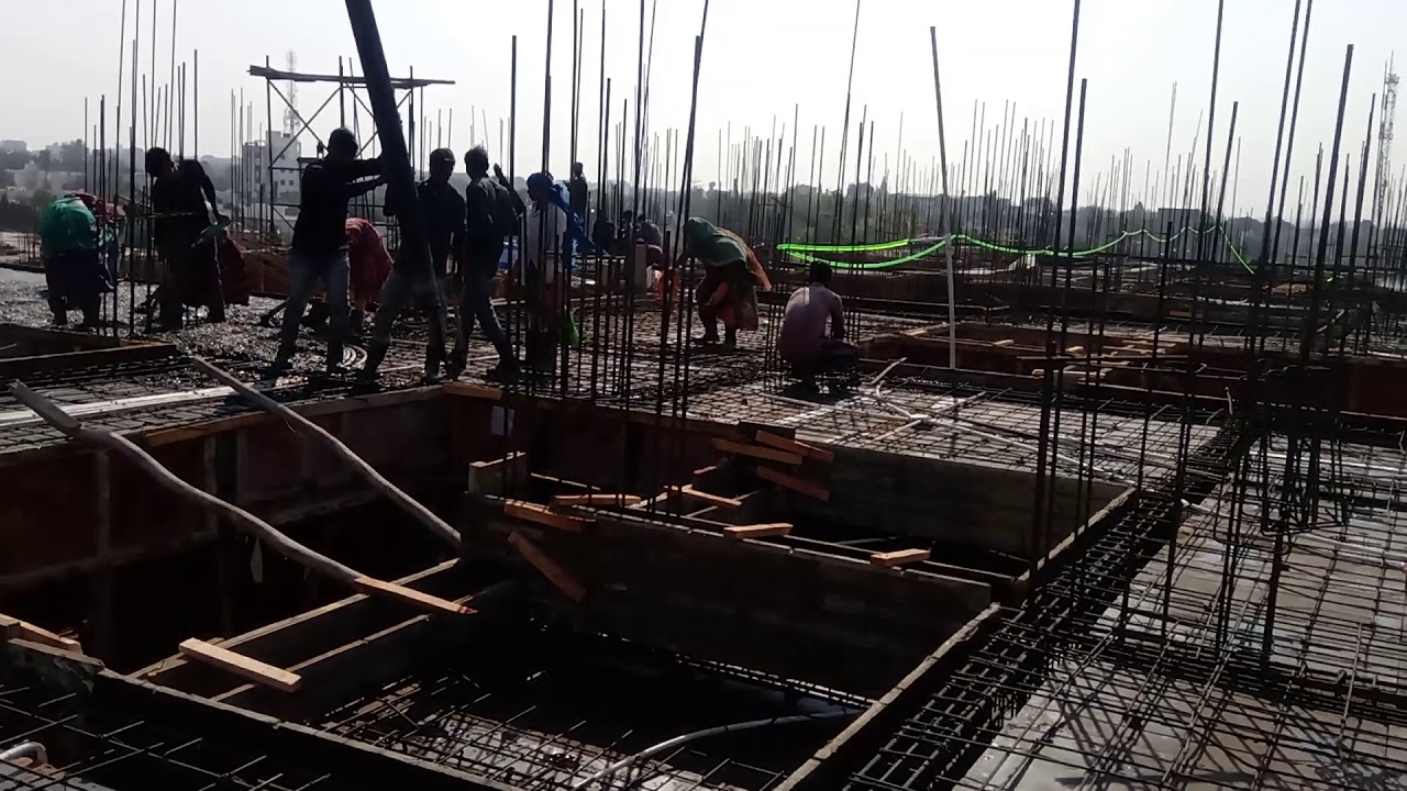 Slab casting with boom pleasure... - YouTube