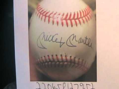 Fake Autographs Ebay Mickey Mantle Signed Baseball Autographed - YouTube