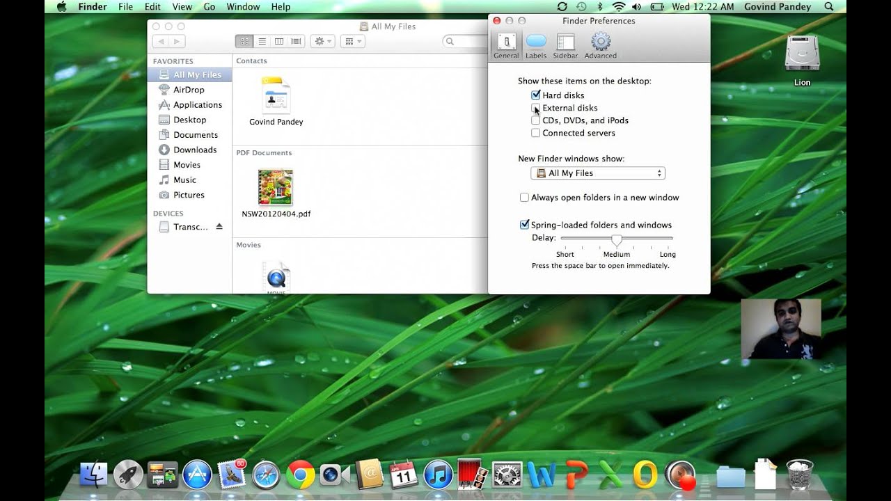 Mac OSX Lion : How to show your Devices on Desktop - YouTube