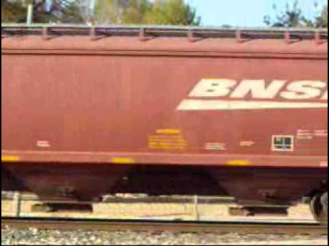 BNSF 7628 east, UP 6170 west, UP 5894 west - YouTube