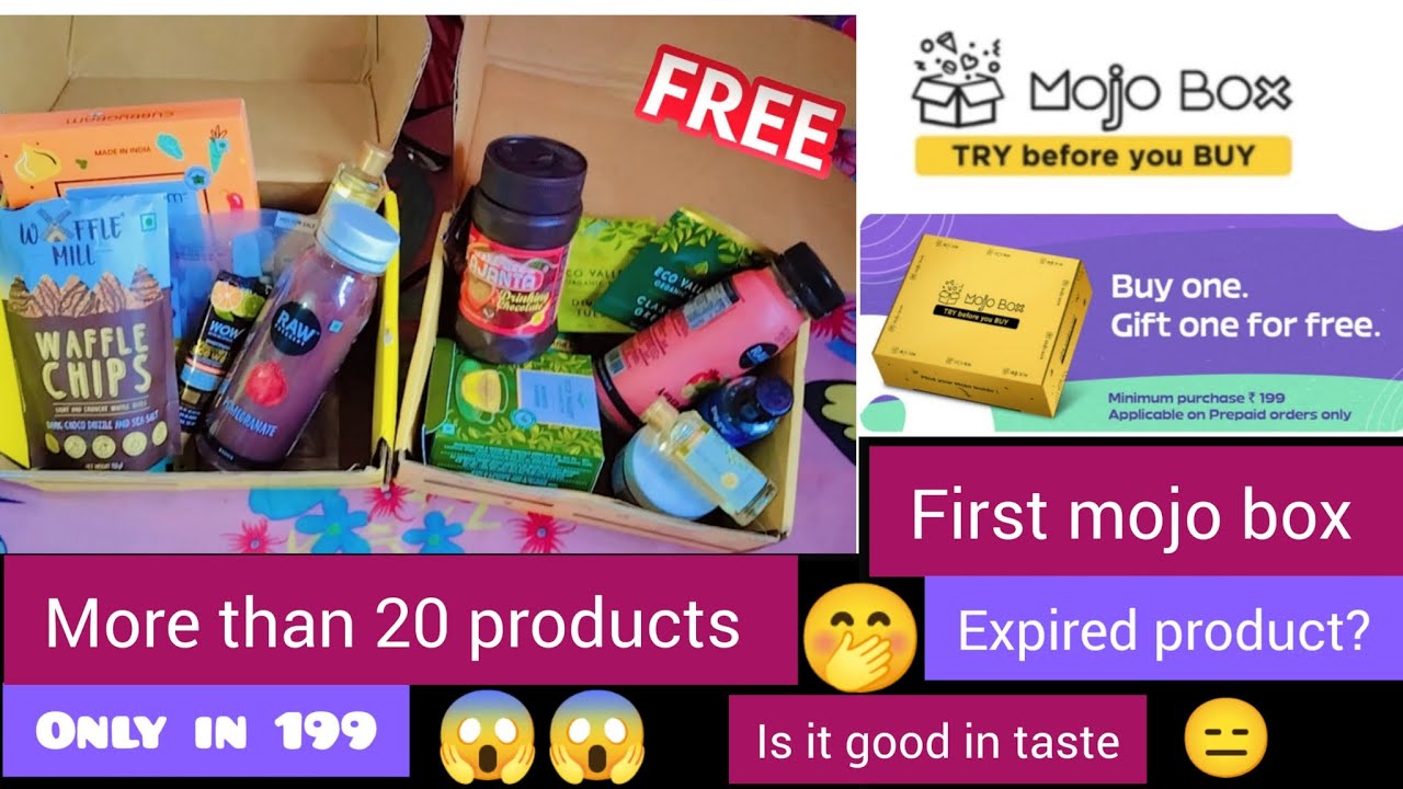 First mojo box💥|free product offer|expired products🤔|loot offer today 😱 ...