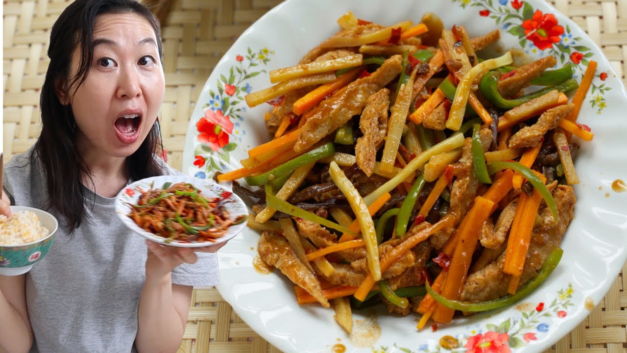VEGAN SICHUANESE "FISH FRAGRANT" PORK STRIPS IN SAVORY SAUCE｜ 素食魚香肉絲 ...