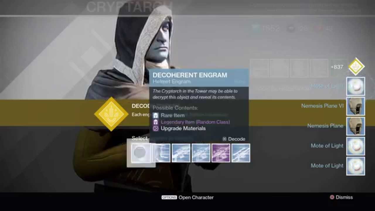 Destiny: Decoding 40 Engrams (Two Legendaries ) Decrypting Thirty Eight Blue Engram - YouTube