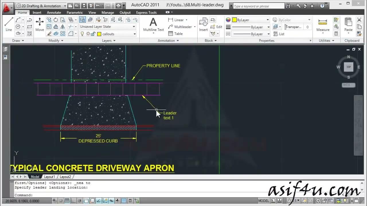 AutoCAD Essential Training 68 Multileader - YouTube