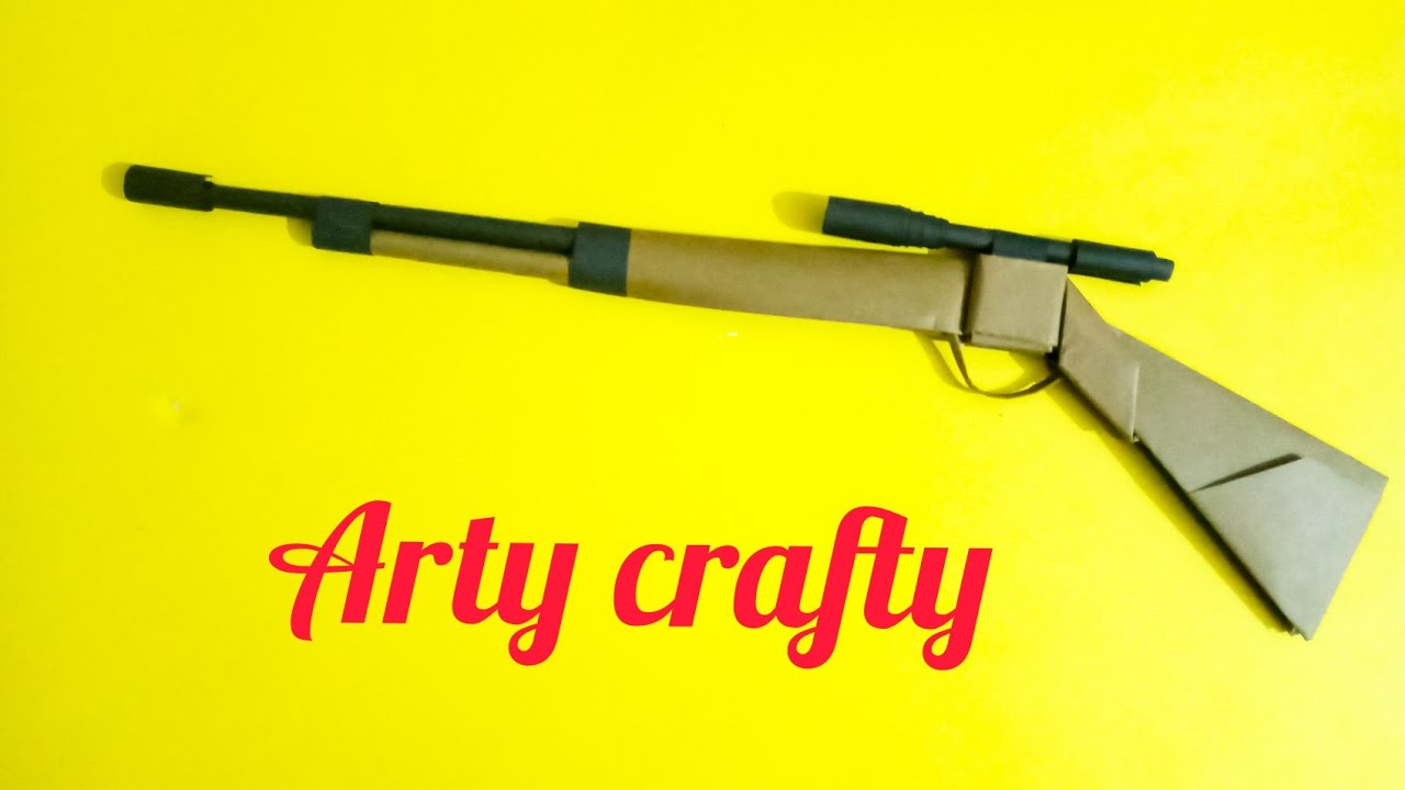 How to make paper gun| pubg kar98 gun making with paper | Diy pubg ...