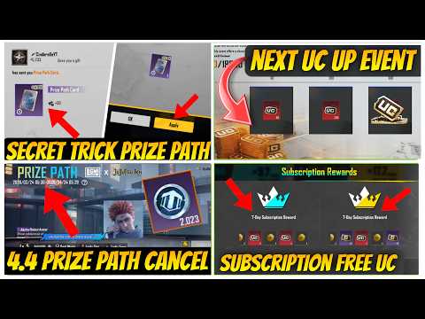Omg 😱 | Next prize path cancel | Secret Trick Get Free Prize path 4.3 Update | Next Uc up Event Date
