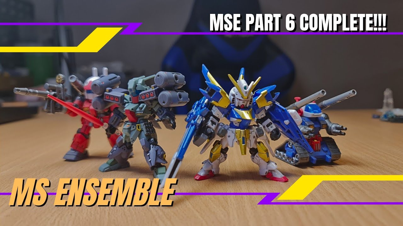 Effort Build-MS Ensemble Part 6-Complete!!! Gundam V2 Assault, Guncannon, Guntank and Stark ...