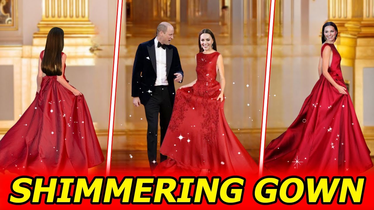 Princess Catherine STOLE THE LIMELIGHT In Shimmering Red Ball Gown At ...