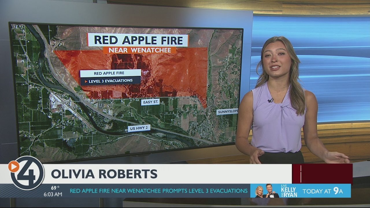 Red Apple Fire near Wenatchee prompts Level 3 evacuations - YouTube