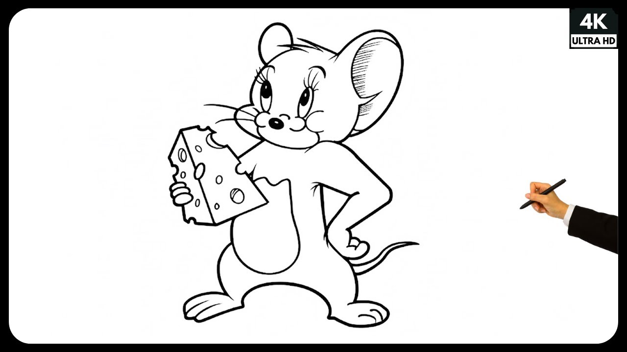 How to Draw Jerry | Tom and Jerry Drawing | Step by Step Drawing ...